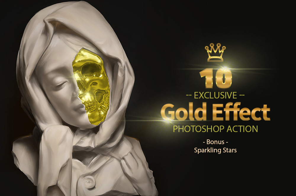 10 Gold Effect Photoshop Actions – yantodesign